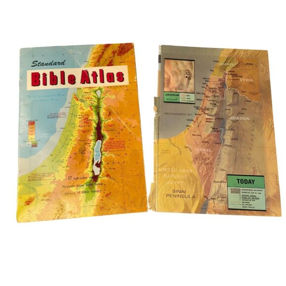 Other | Bible Atlas Book Vintage Full Color Maps Historical Insights ...